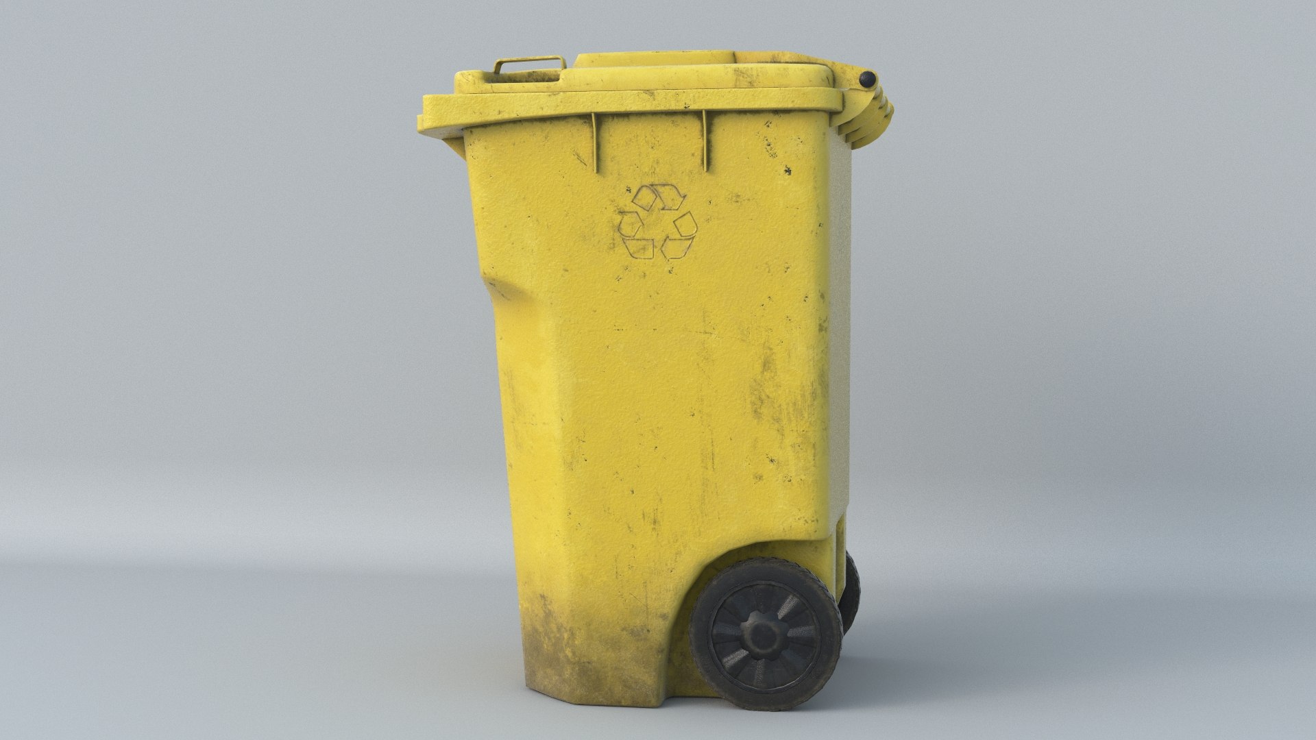 Recycle Bin Yellow HD Model - TurboSquid 1763950