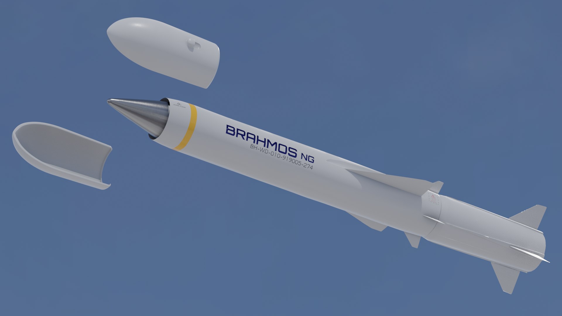 BrahMos-NG Missile Air Launched Model - TurboSquid 2394807