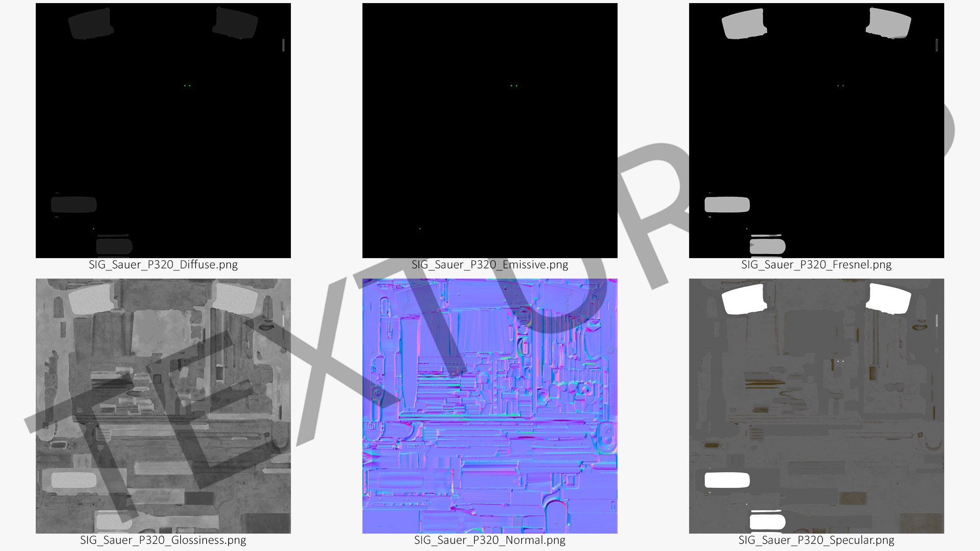 3D SIG Sauer P320 Game Weapon Model - TurboSquid 2133691