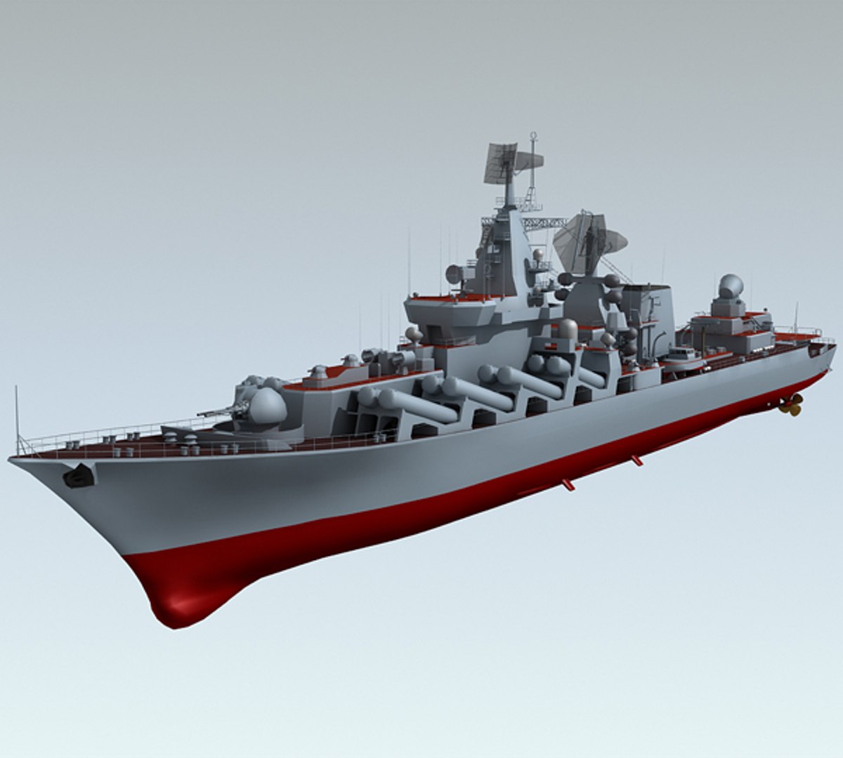 Slava Class Cruiser 3d 3ds