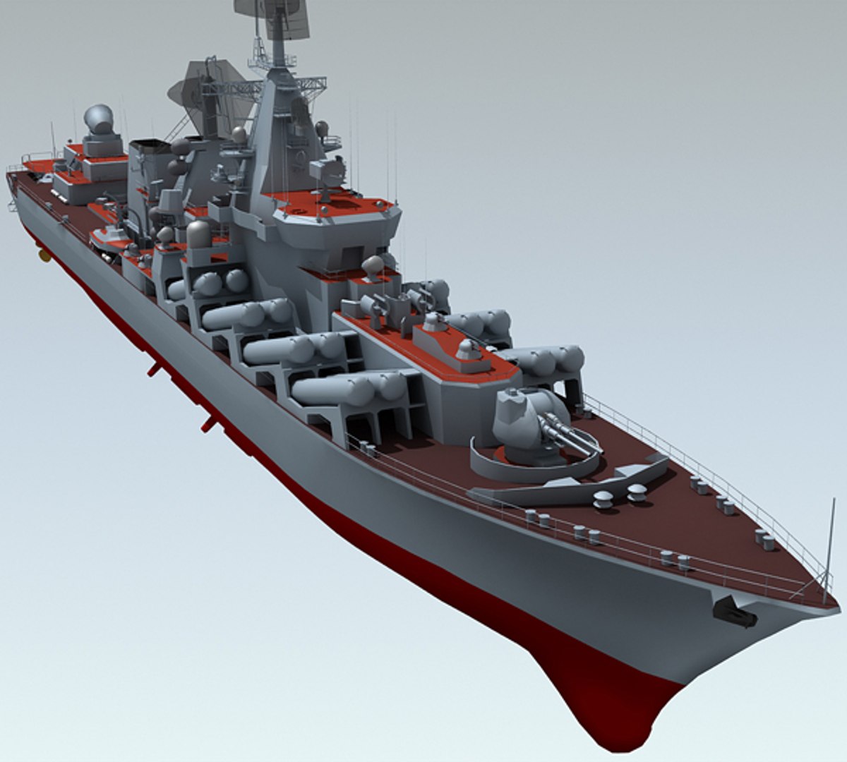 Slava Class Cruiser 3d 3ds