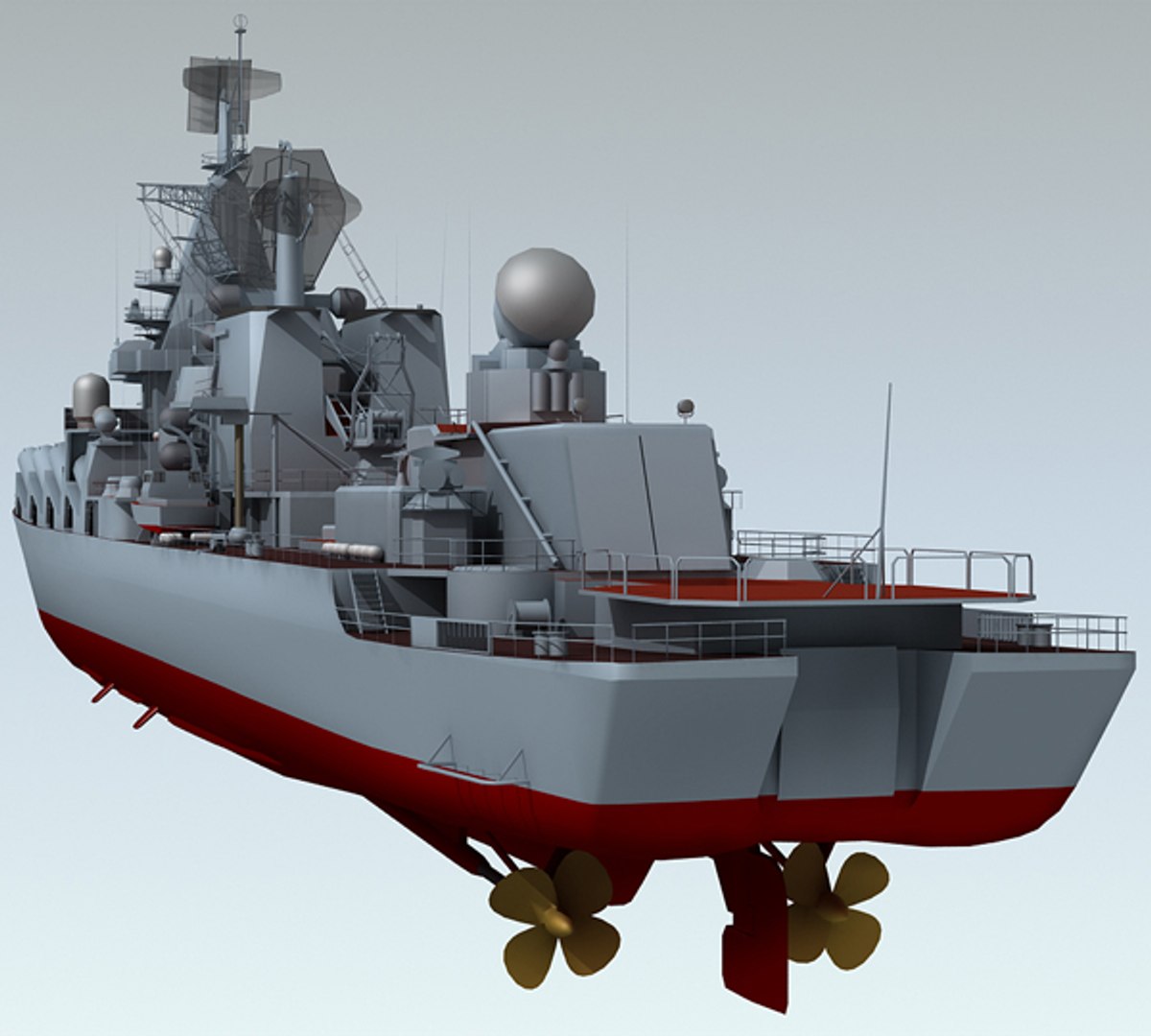Slava Class Cruiser 3d 3ds