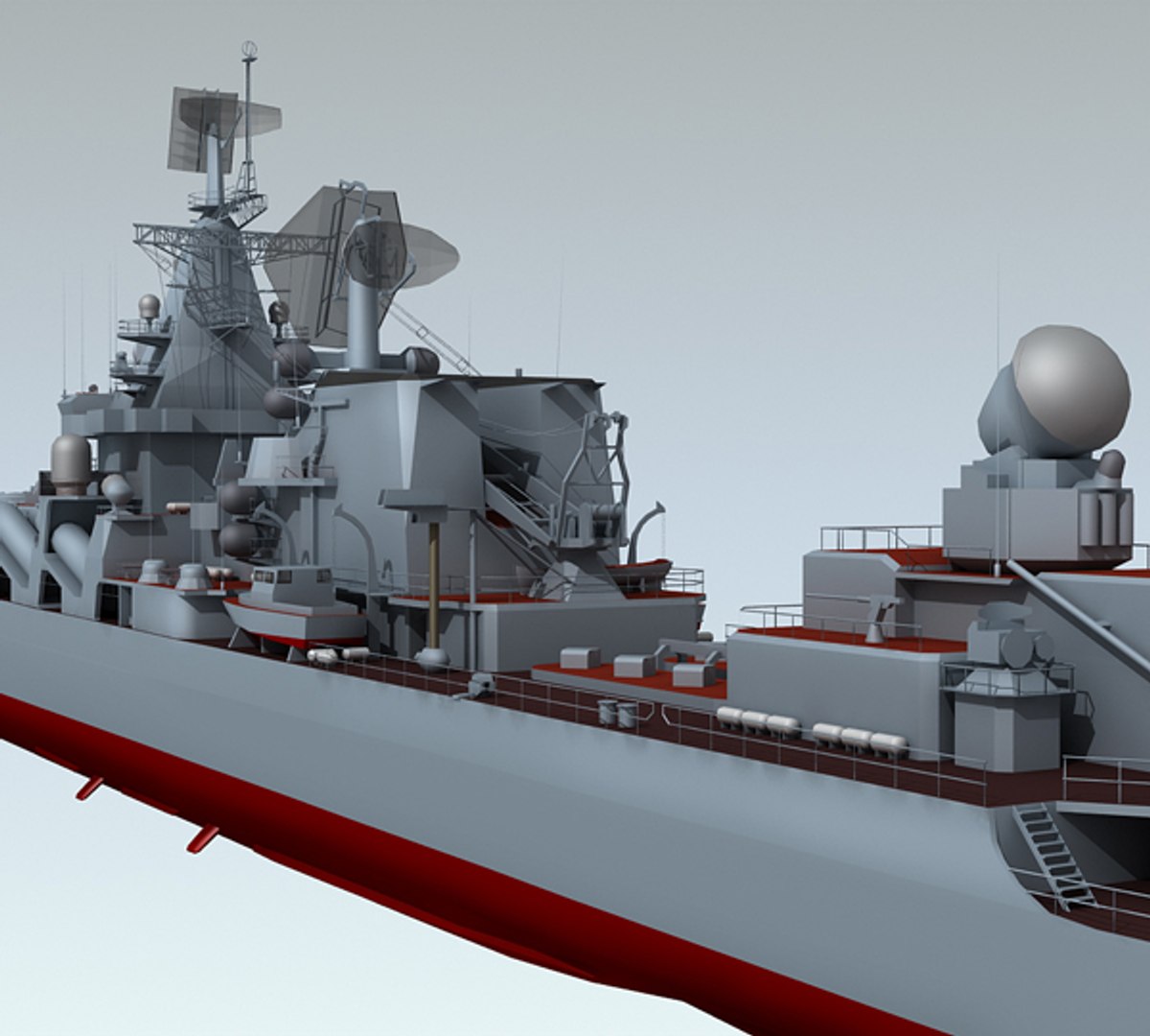 Slava Class Cruiser 3d 3ds