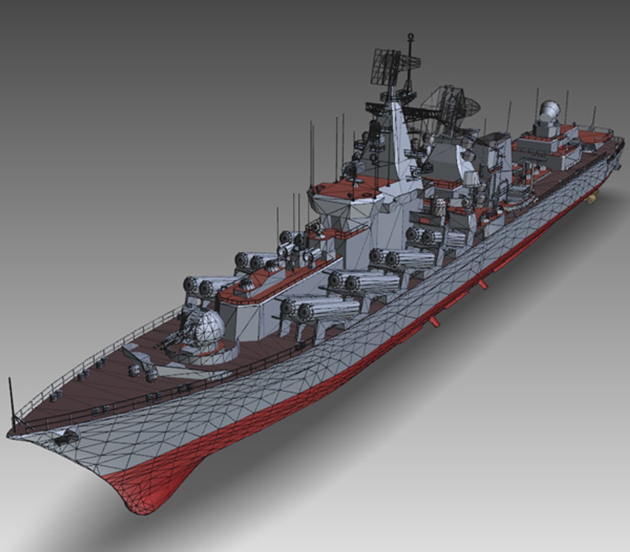 Slava Class Cruiser 3d 3ds