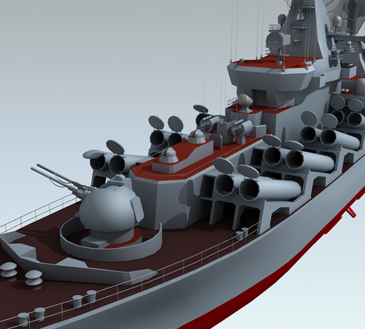 Slava Class Cruiser 3d 3ds