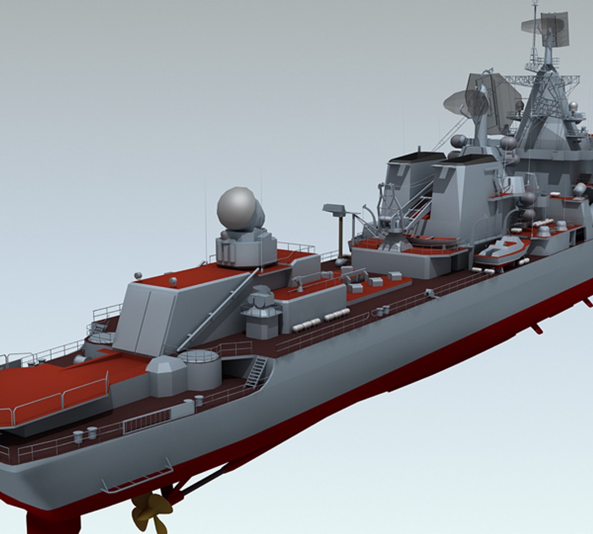 Slava Class Cruiser 3d 3ds