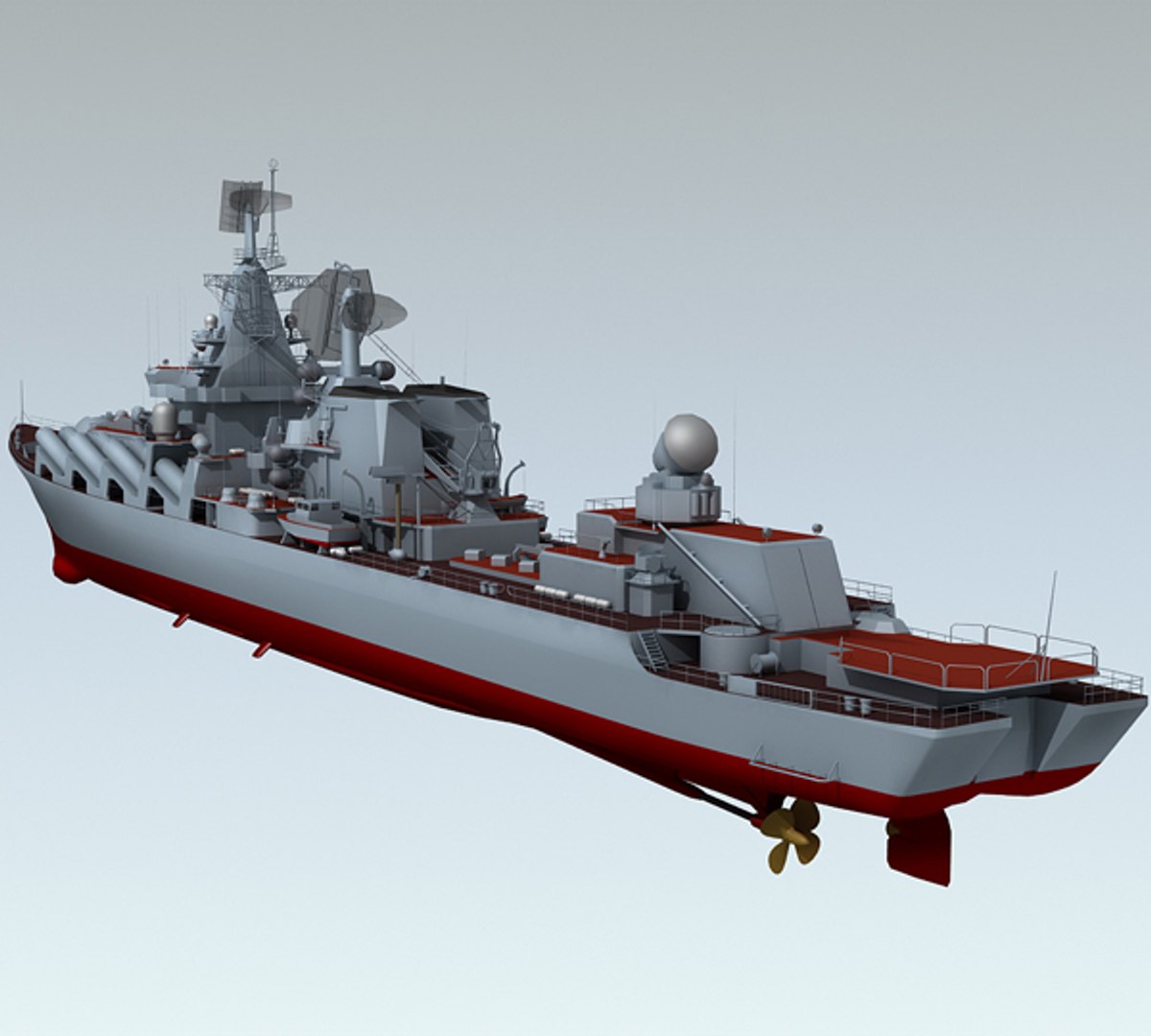 Slava Class Cruiser 3d 3ds