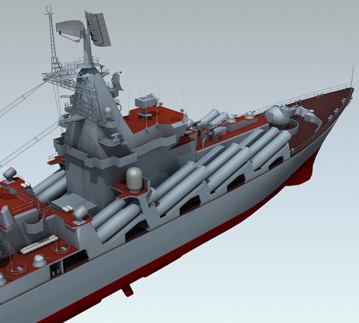 Slava Class Cruiser 3d 3ds