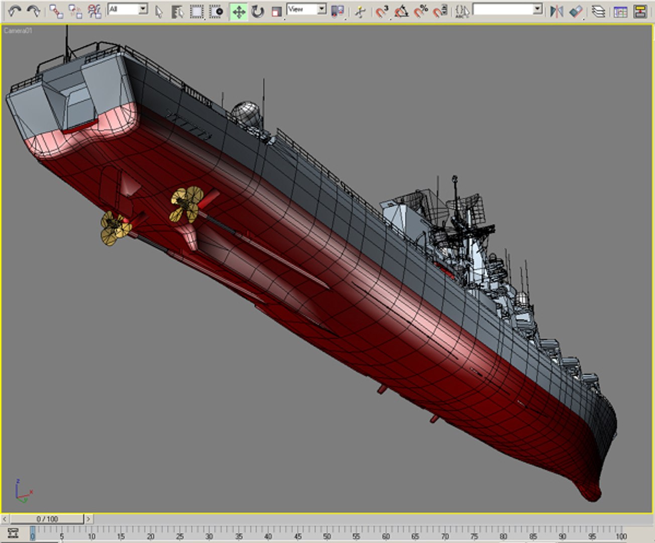 Slava Class Cruiser 3d 3ds