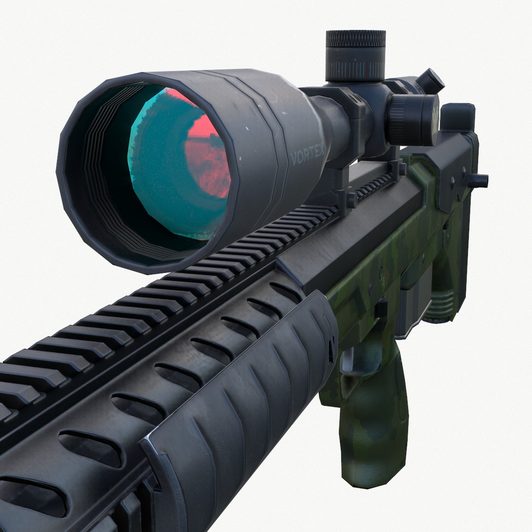 Sniper Rifle Srs Dta 3d Model