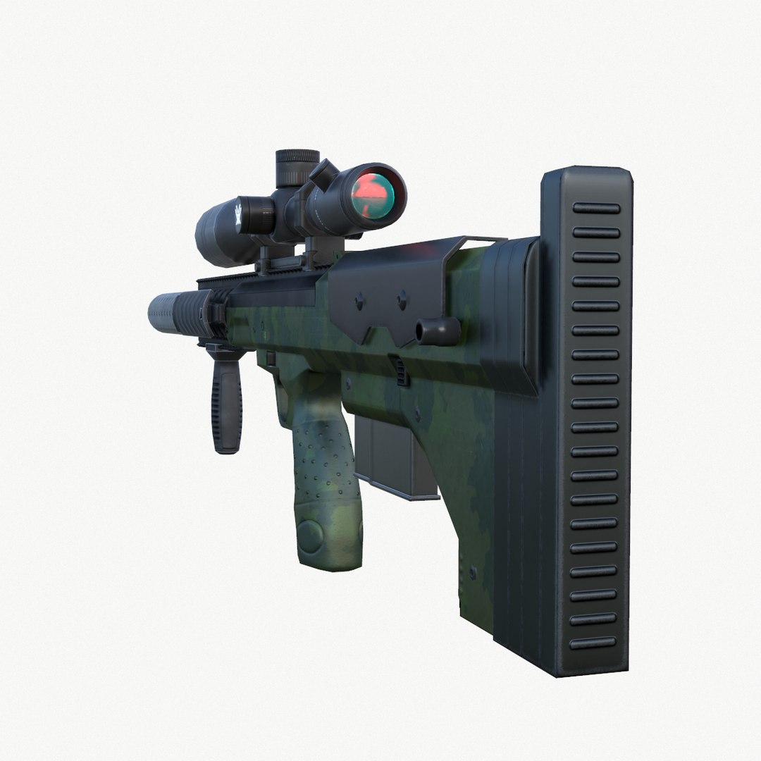 Sniper Rifle Srs Dta 3d Model