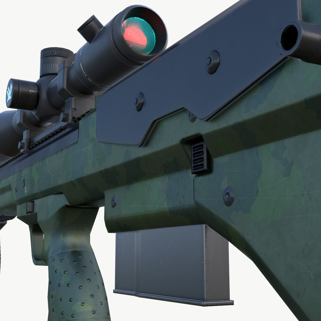 Sniper Rifle Srs Dta 3d Model