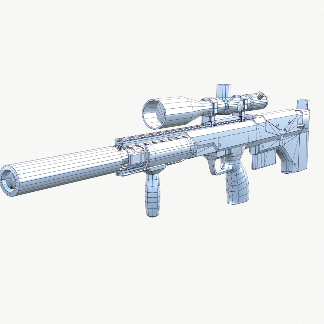 Sniper Rifle Srs Dta 3d Model