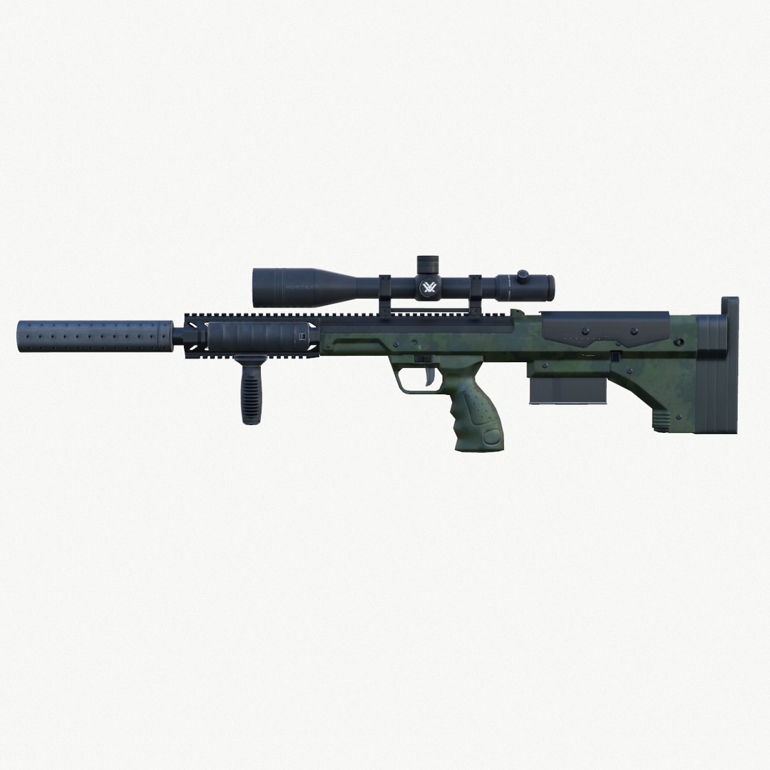 Sniper Rifle Srs Dta 3d Model