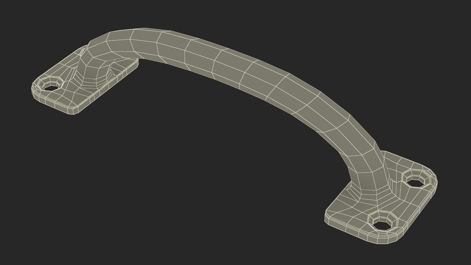 3D Model Kitchen Cabinet Handle Traditional Silver - TurboSquid 2224900