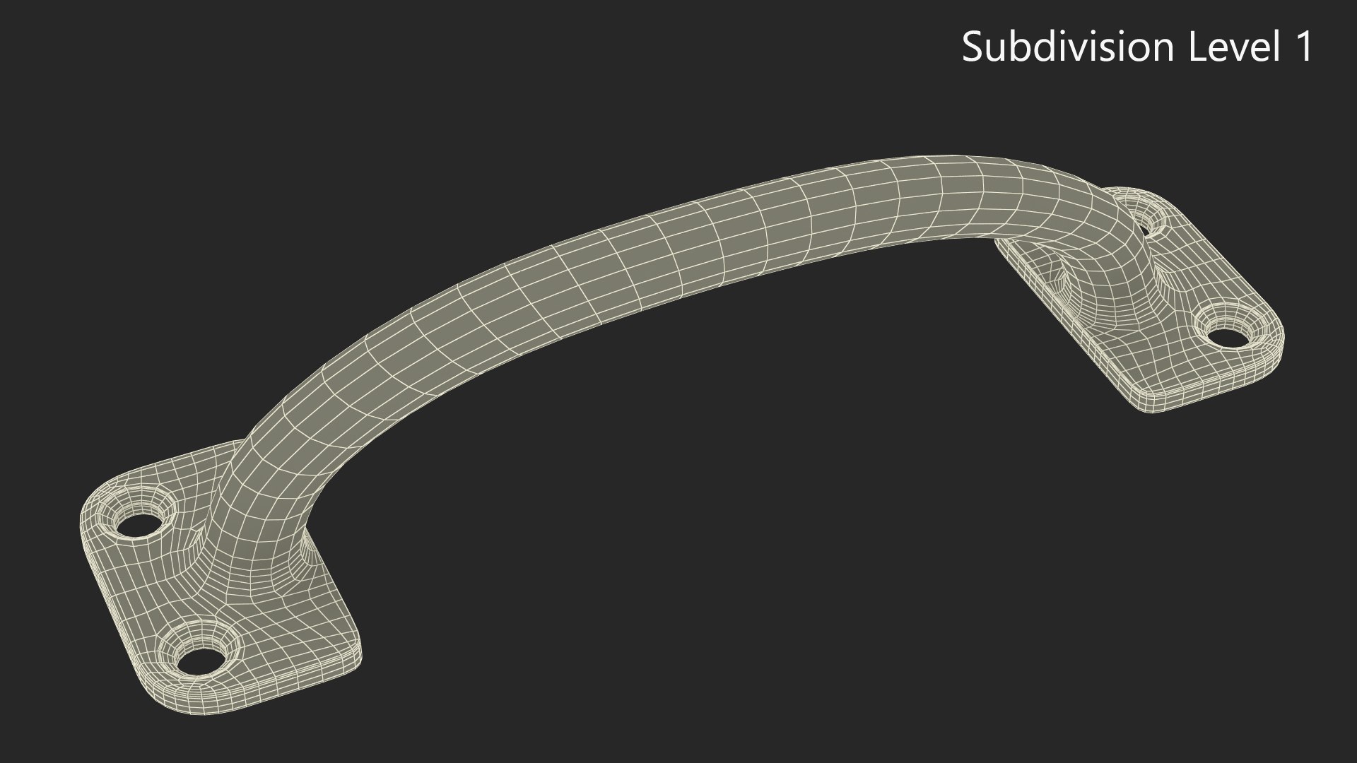 3D Model Kitchen Cabinet Handle Traditional Silver - TurboSquid 2224900