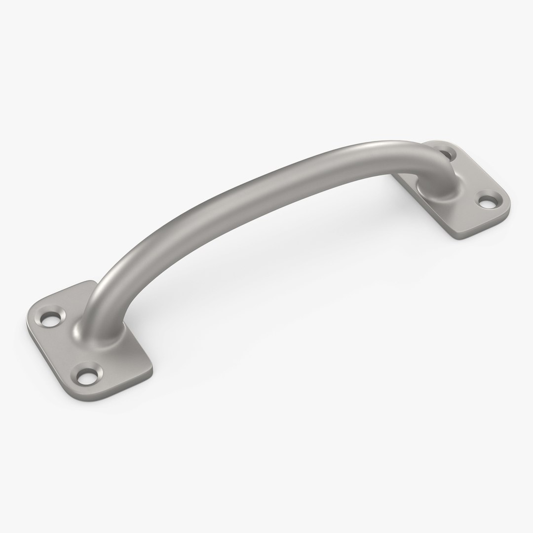 3D Model Kitchen Cabinet Handle Traditional Silver - TurboSquid 2224900