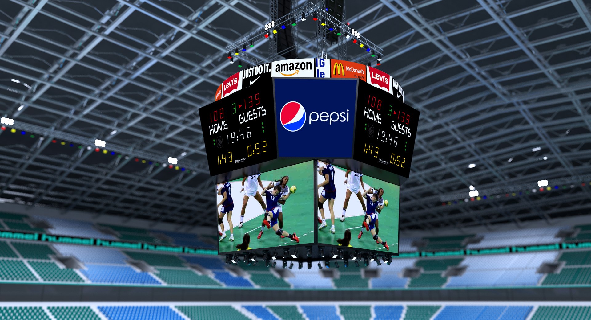 3D Handball Arena Stadium Model - TurboSquid 1478544