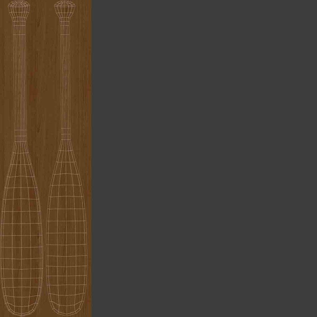 3D Wooden Paddle Model - TurboSquid 2072365