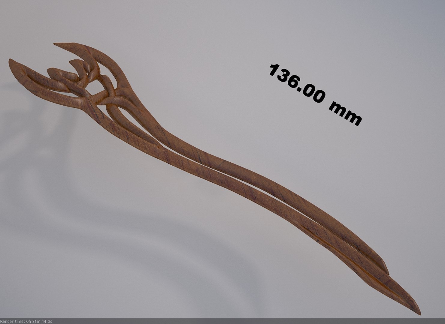 3ds Max Hairpin Modelled Stl