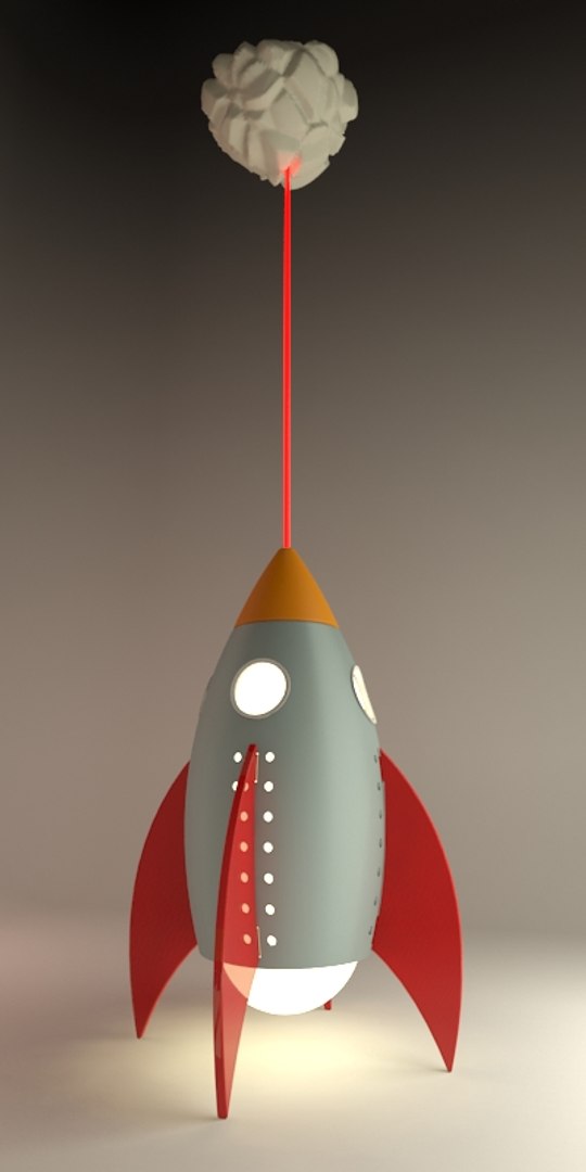 3d Rocket Lamp Light