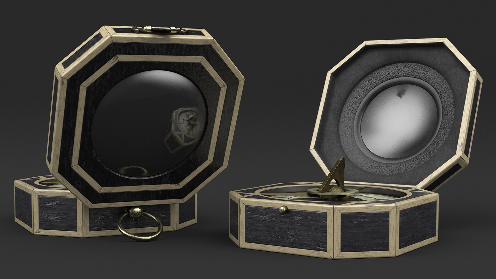 3D Jack Sparrow Compass Open - TurboSquid 2146531