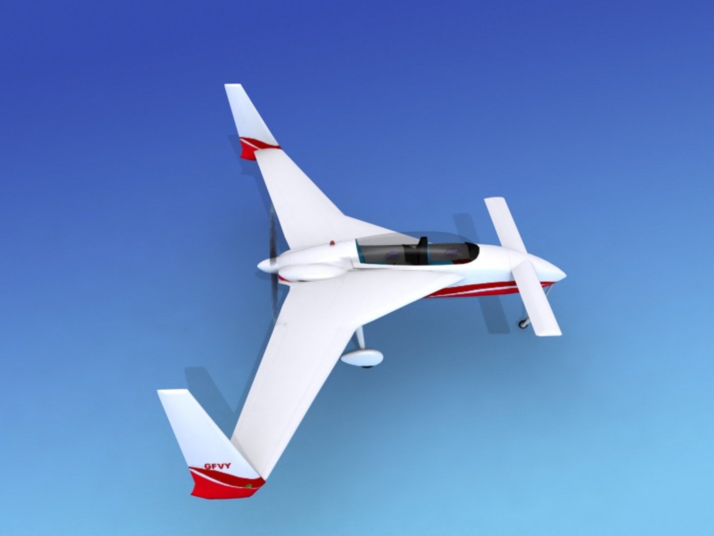 3d model rutan long ez