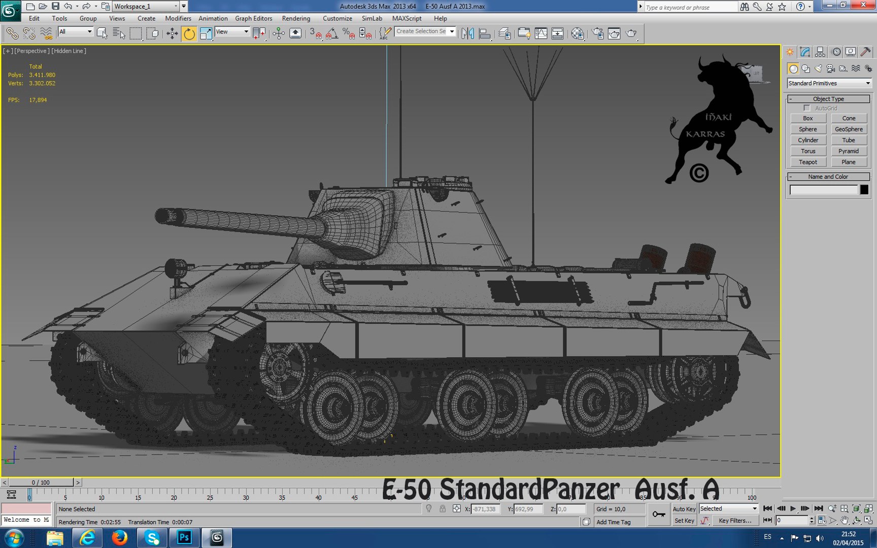 E-50 German Tank Ausf 3d Max