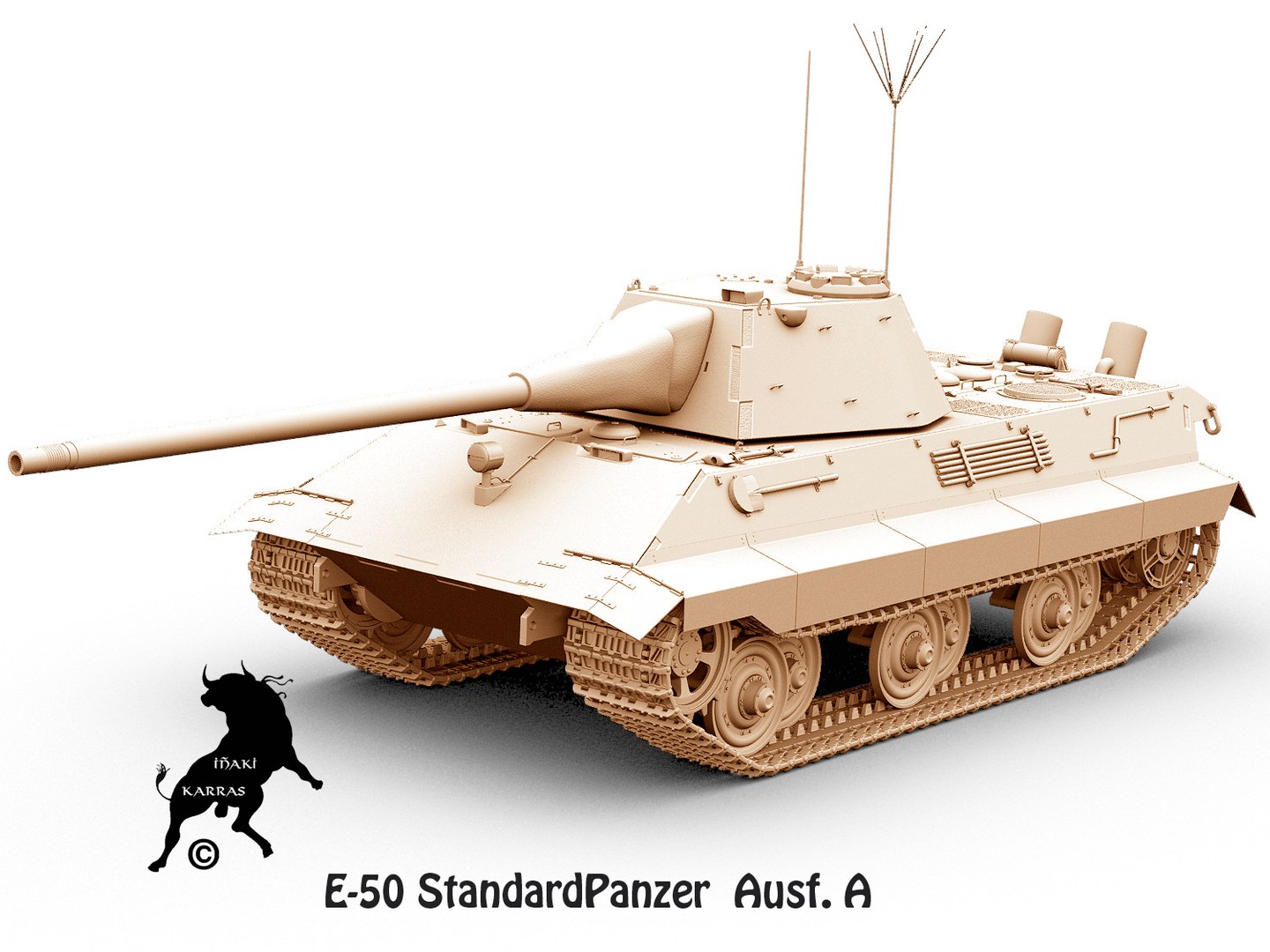 E-50 German Tank Ausf 3d Max