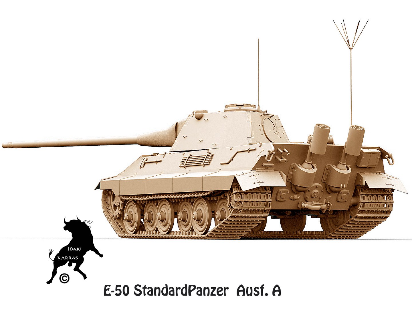 E-50 German Tank Ausf 3d Max