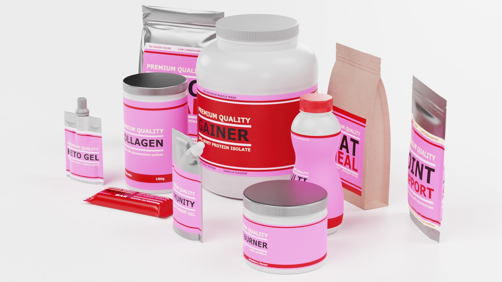 Supplements Pink Model - TurboSquid 2082477