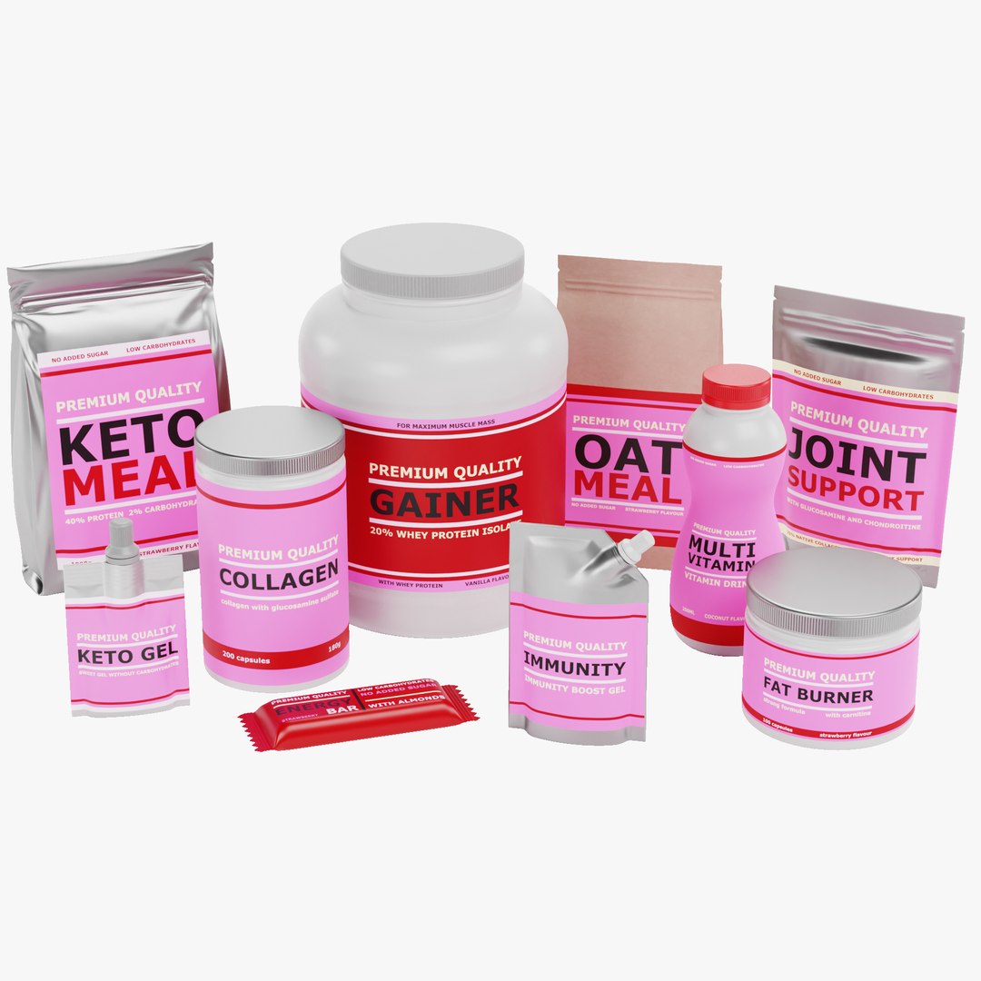 Supplements Pink model - TurboSquid 2082477