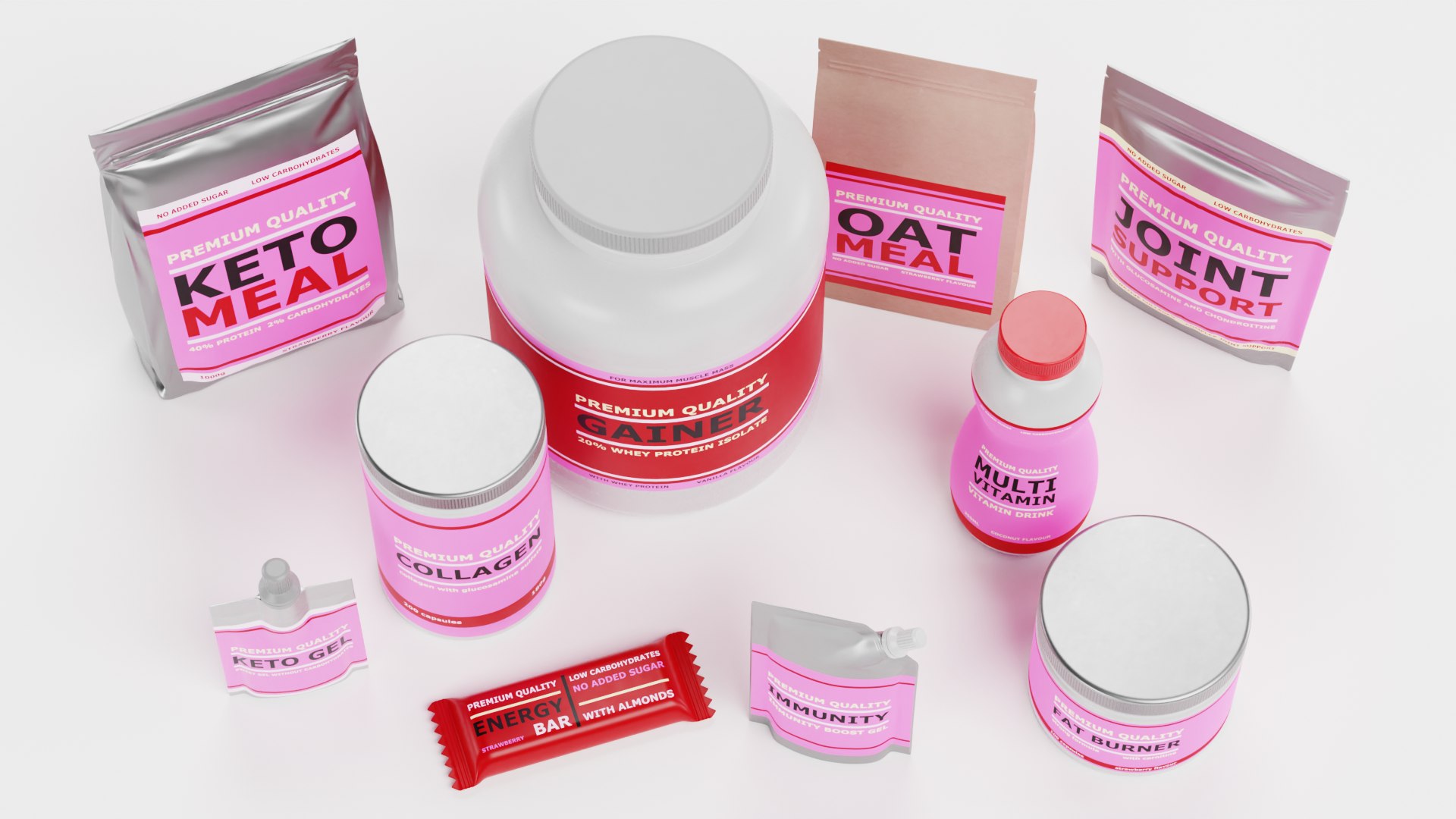 Supplements Pink Model - TurboSquid 2082477