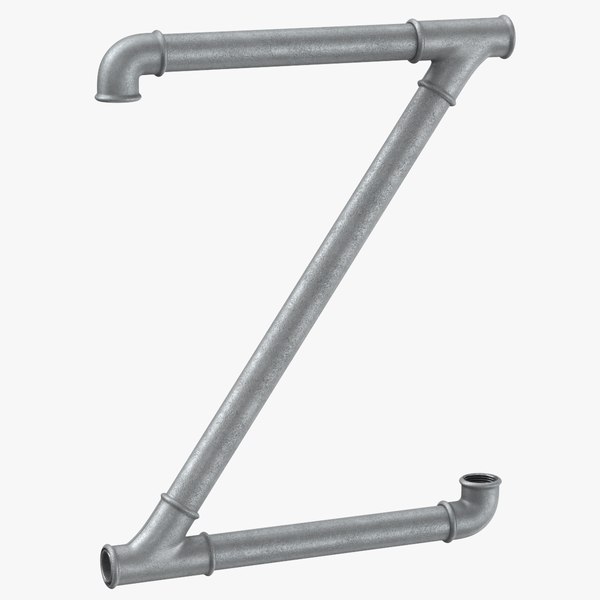 modelo 3d Tubo de acero galvanizado Letra Z - TurboSquid 1441726