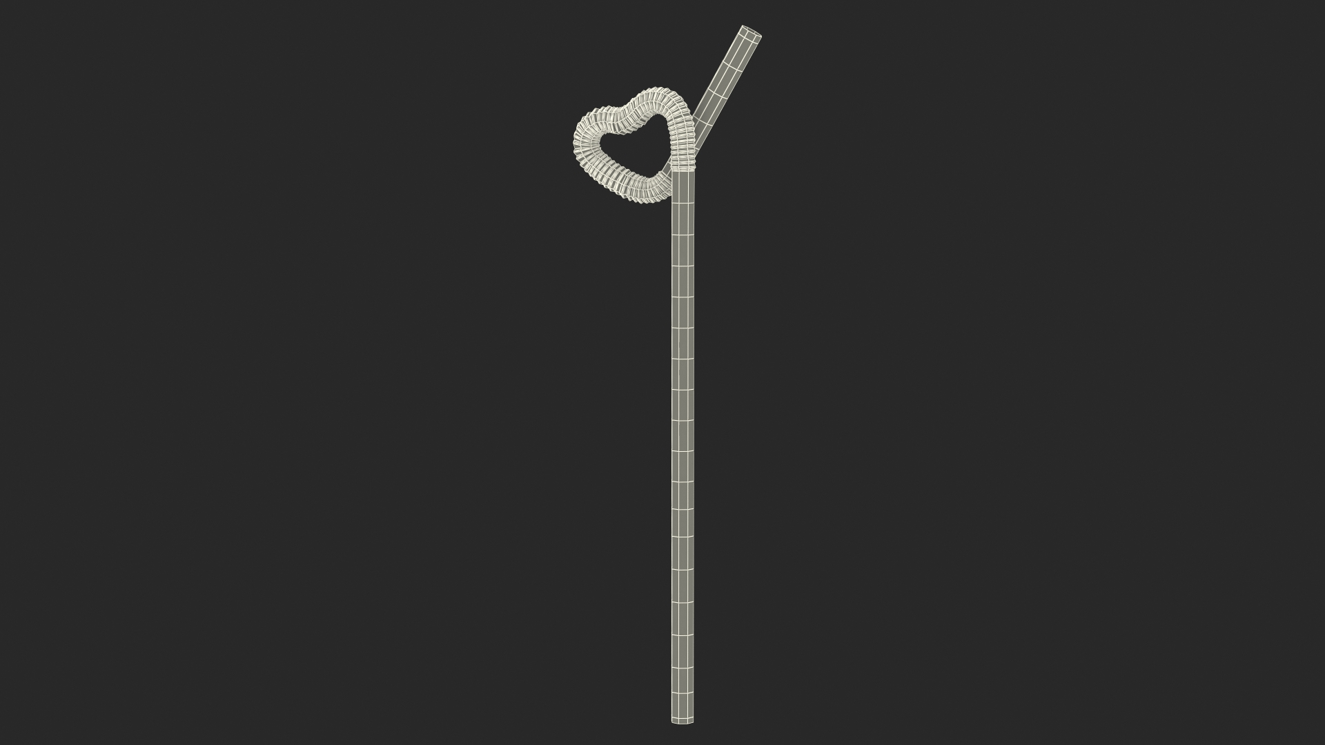 Heart Shaped Drinking Straw With Stripes 3D Model - TurboSquid 1799384