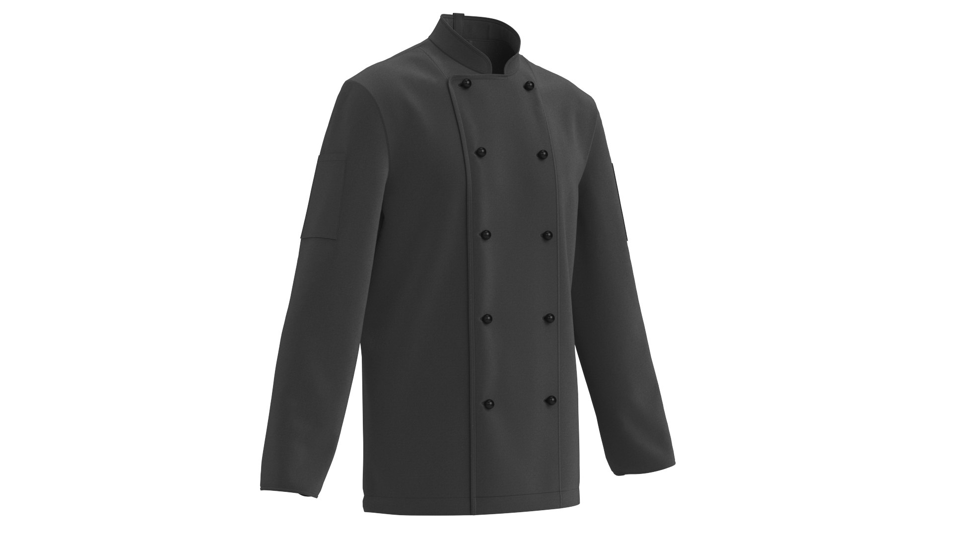 Black Chef Jacket 3D Model - TurboSquid 2149418