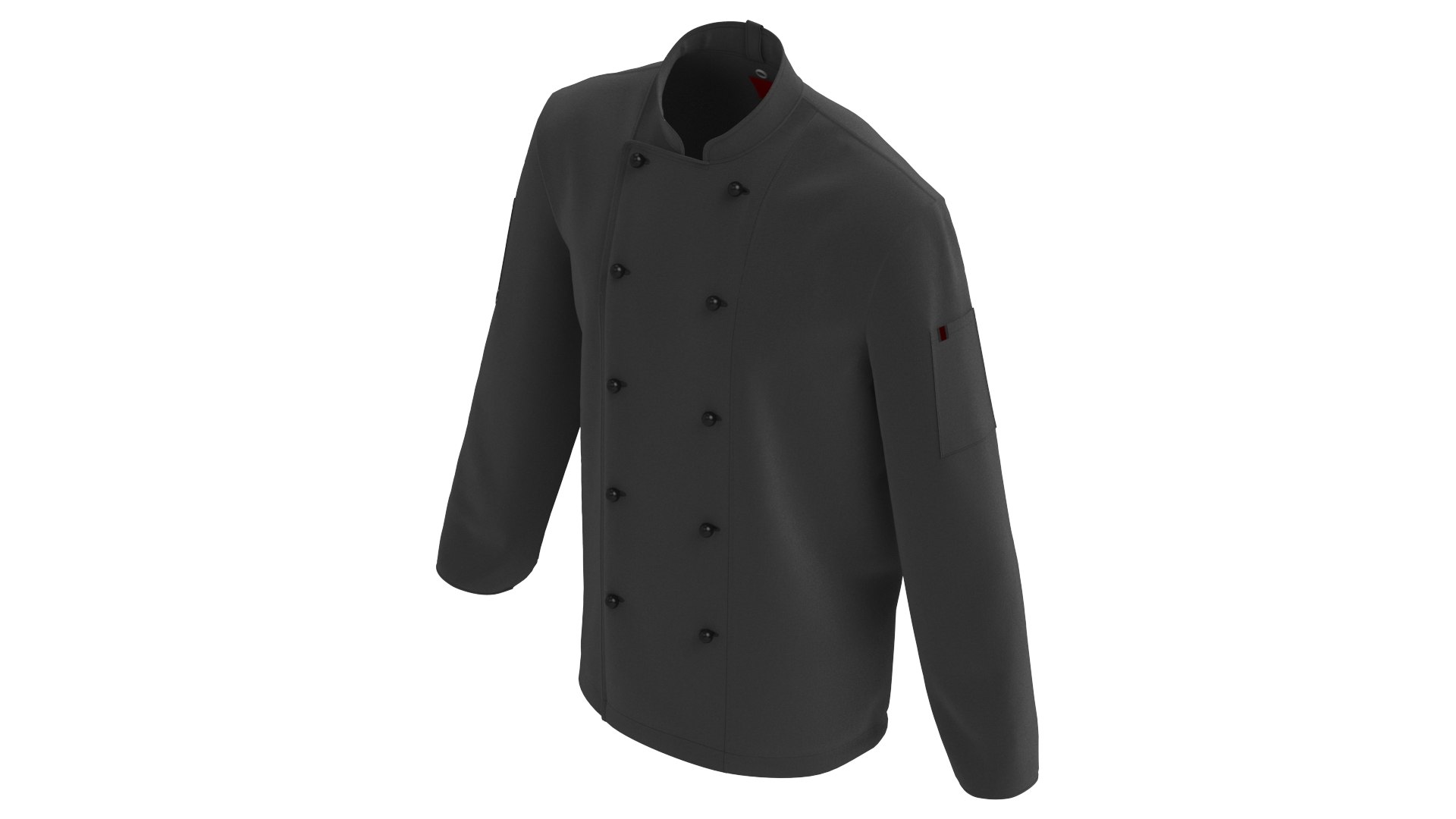 Black Chef Jacket 3D Model - TurboSquid 2149418