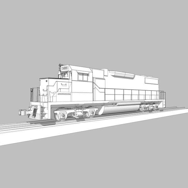 3d train car b-line railroad