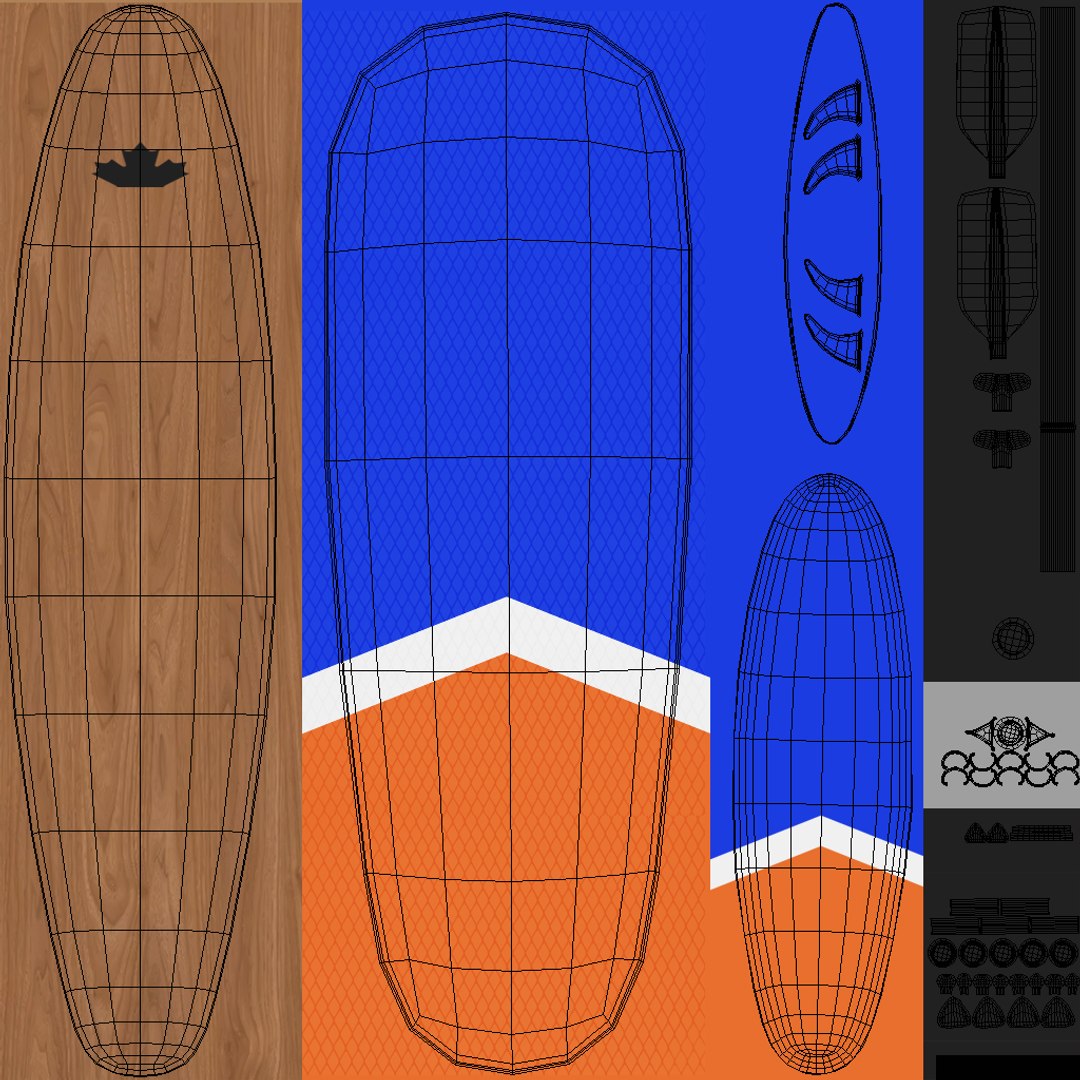 3D Stand Up Paddle Board 01 - TurboSquid 1912946