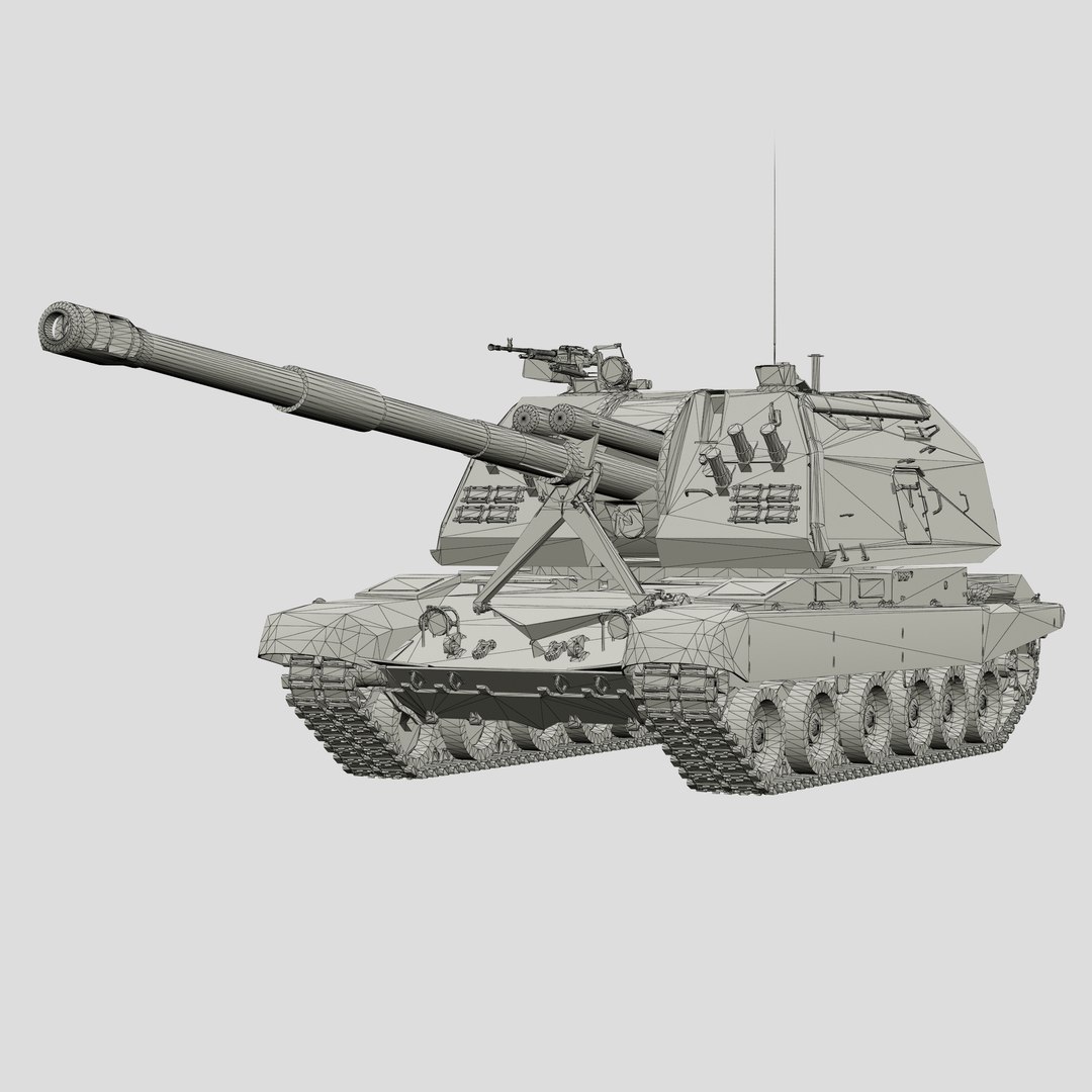 2s19 Msta-s Tanks Msta 3d Max