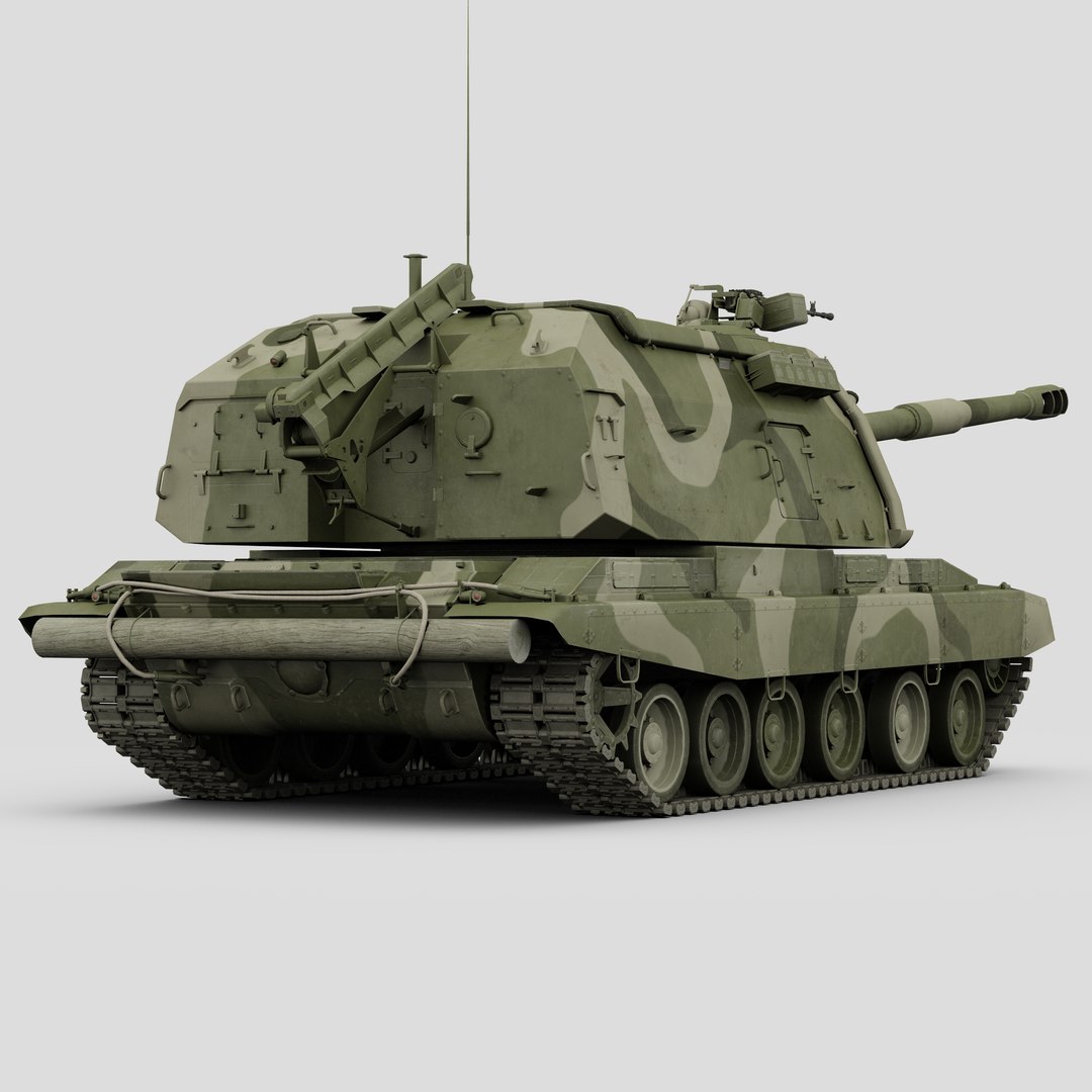 2s19 Msta-s Tanks Msta 3d Max
