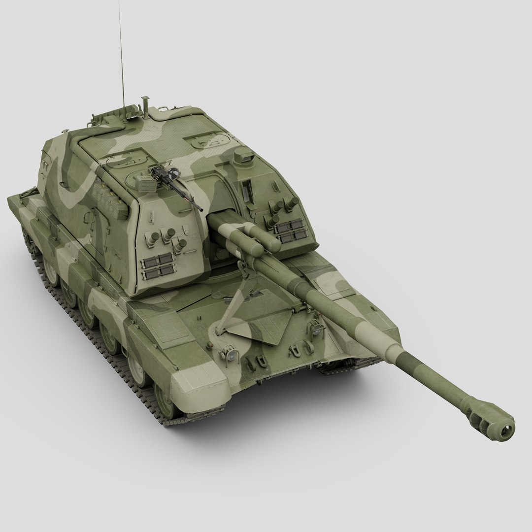2s19 Msta-s Tanks Msta 3d Max