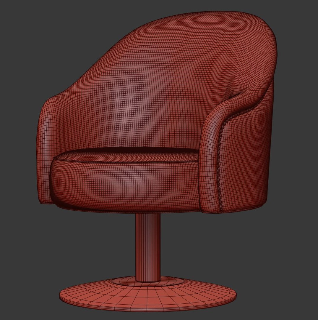 3D model Amanda leather armchair - TurboSquid 1755612