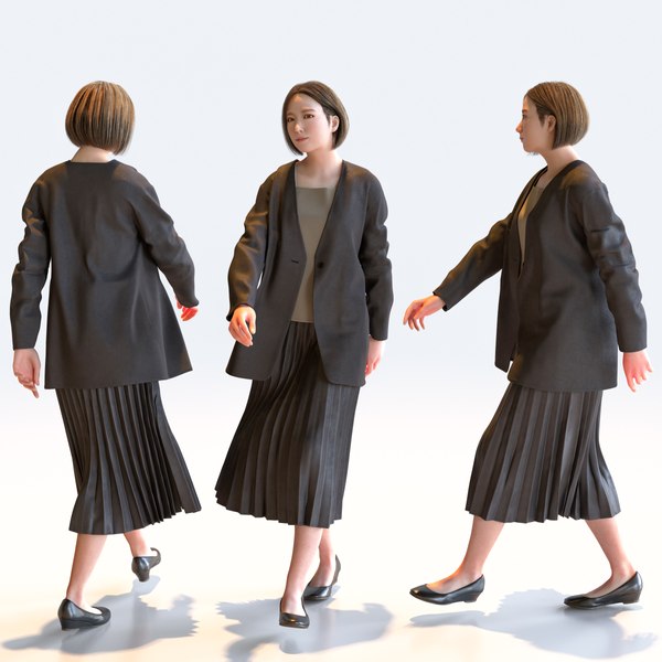 Posed Asian Business Woman Collection - 25 Models3Dモデル - TurboSquid 1931516