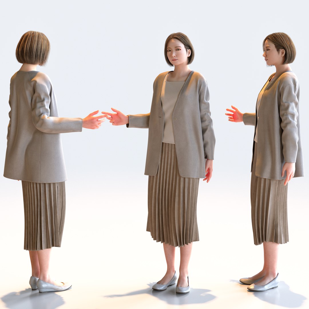Posed Asian Business Woman Collection - 25 Models 3D - TurboSquid 1931516