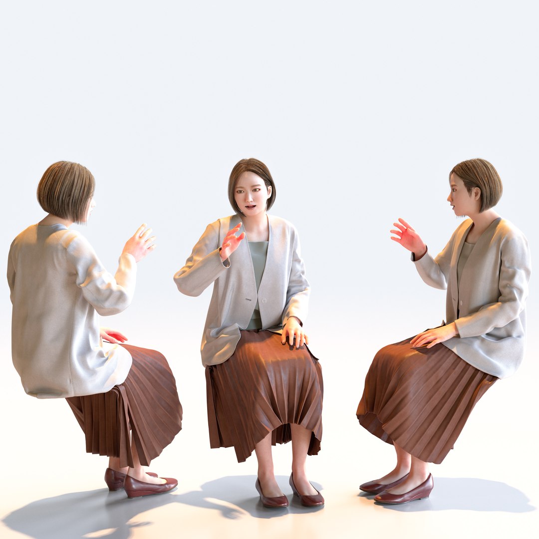 Posed Asian Business Woman Collection - 25 Models 3D - TurboSquid 1931516