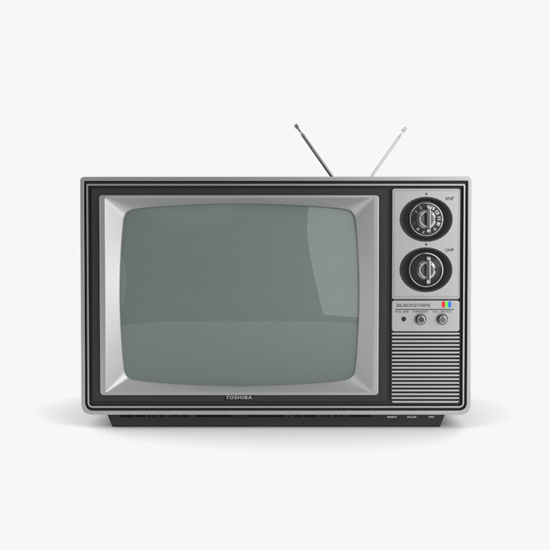 Toshiba Blackstripe Retro TV 3D model - TurboSquid 1954844