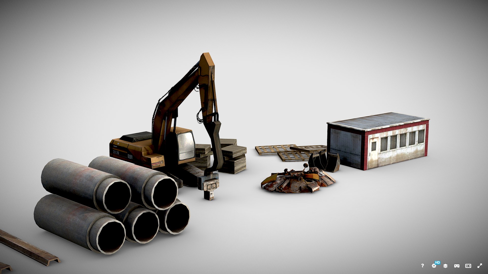 Construction Assets Low Poly 3D Model - TurboSquid 2258865