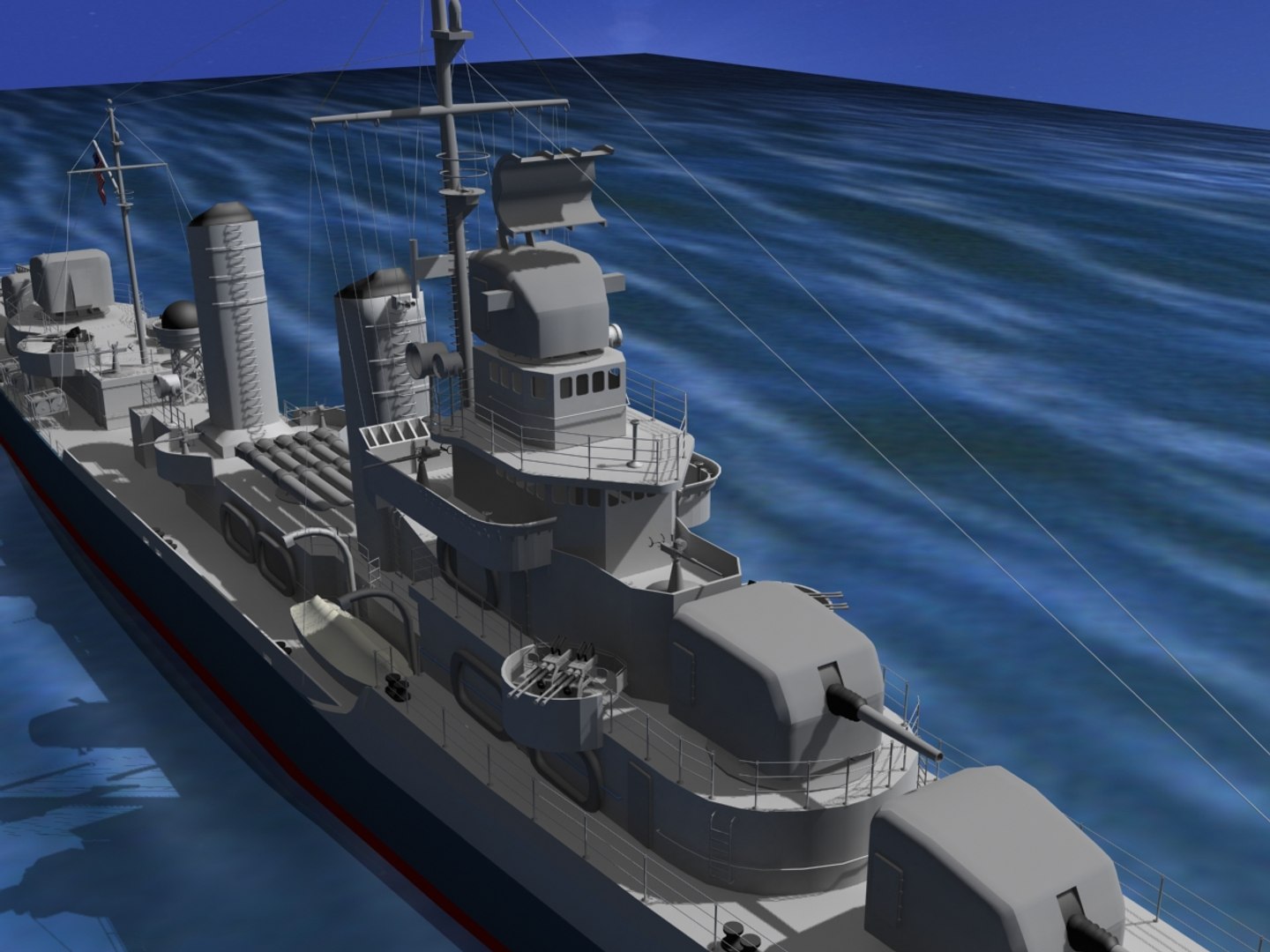 anti-aircraft class destroyers 3d 3ds