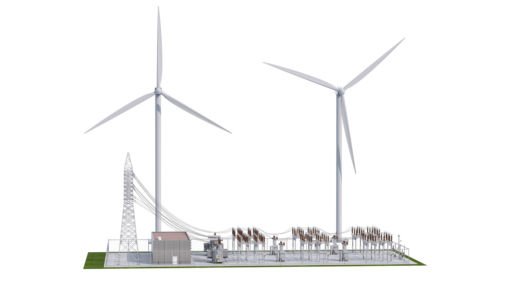 3D Model Wind Farm Substation - TurboSquid 2364740